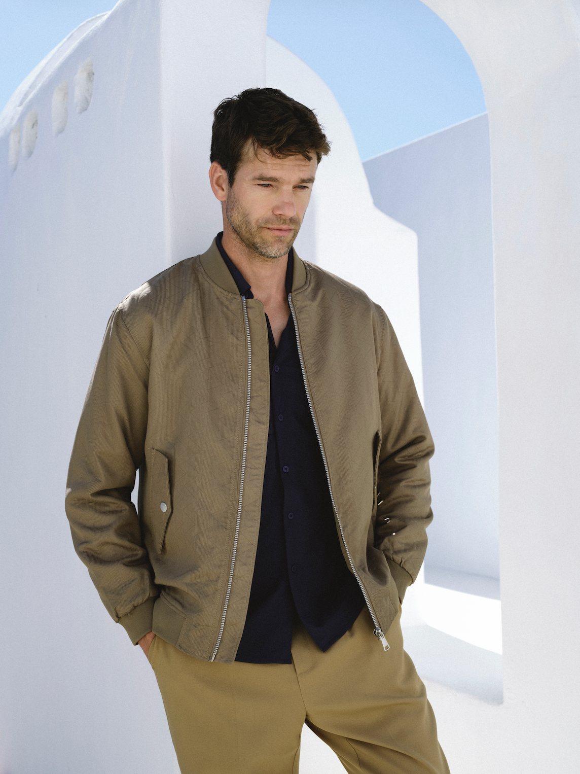 Smart Bomber Jacket - Brown